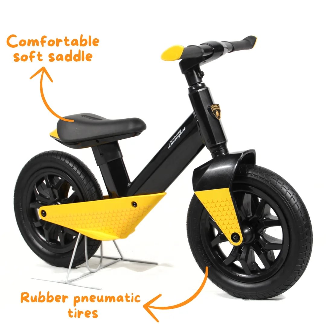 Lamborghini Balance Bike Large 12" - Yellow - Berghoff toys