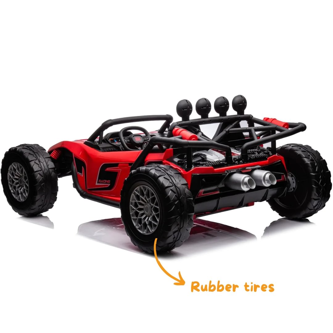 Mud-Master Kids Ride-on Car 24V (2-seater) - Red - Berghoff toys