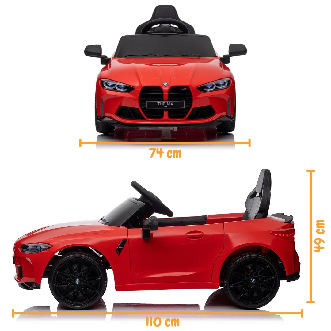 BMW M4 Competition Elektrische Kinderauto 12V - Rood - BergHOFF Toys