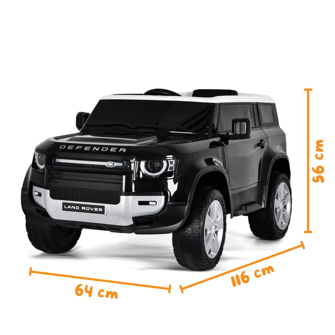 Land Rover Defender 90 Ride-on Kids Car 12V - Black - Berghoff toys